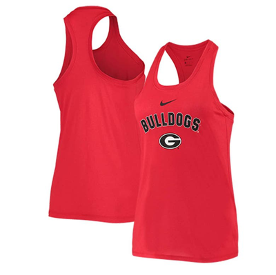 Nike Red Georgia Bulldogs Arch & Logo Classic Performance Tank Top ...