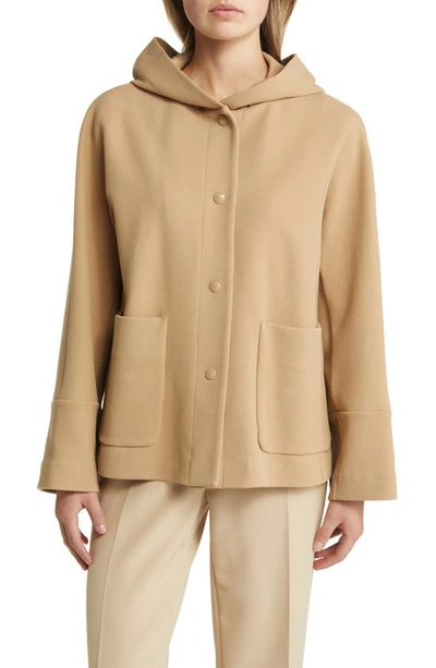 Max Mara Beige Hooded Jacket In Camel | ModeSens