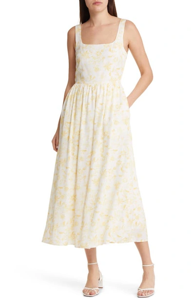 Sophie Rue Charlotte Floral Dress In Yellow Floral | ModeSens