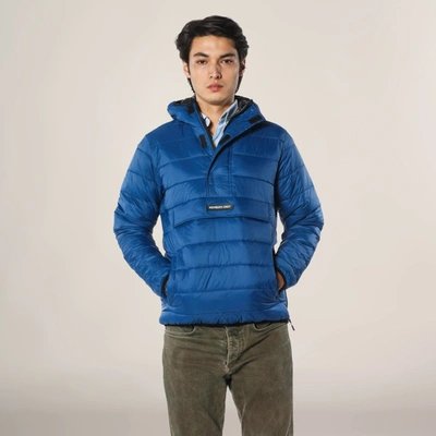 Members Only Men's Popover Puffer Jacket In Blue | ModeSens