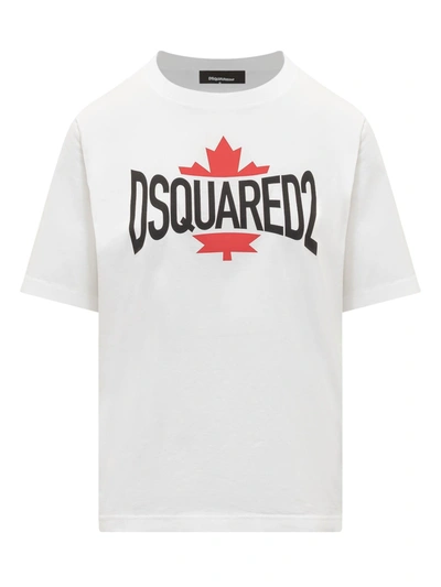 Dsquared2 Maple Leaf-print T-shirt In White | ModeSens