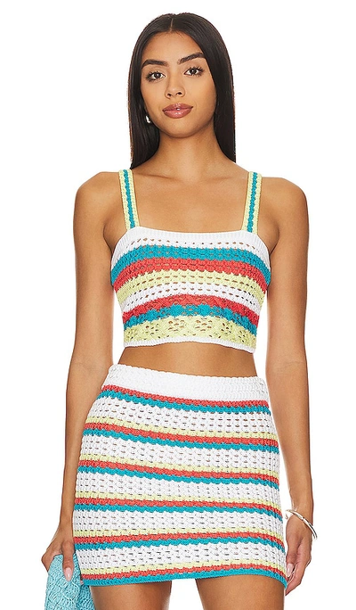Solid & Striped The Emily Top In Crochet Vertical Stripe | ModeSens