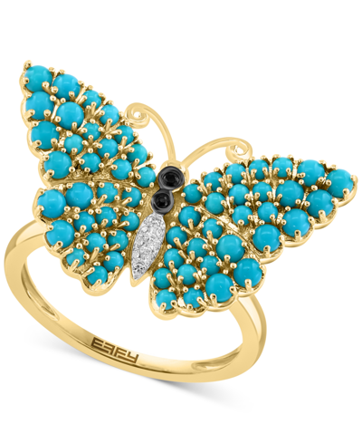 Effy Collection Effy Turquoise, Blue Sapphire (1/20 Ct. T.w ...