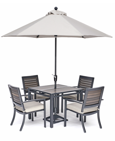 Agio Marlough Ii Outdoor Aluminum 5-pc. Dining Set (36" Square Dining ...