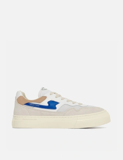Stepney Workers Club Pearl S-strike Mesh And Suede Trainers In Ecru ...