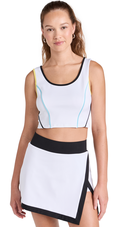 Michi Flash Cropped Tank In Citron | ModeSens