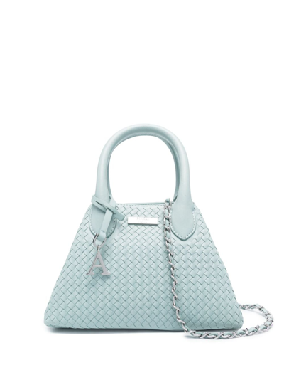 Aspinal Of London Mini Paris Leather Tote Bag In Blue | ModeSens