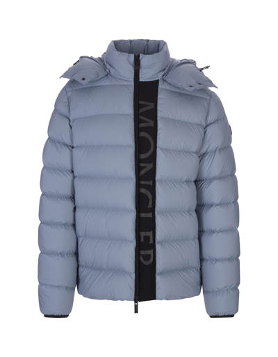 Moncler Dust Blue Ume Short Down Jacket | ModeSens