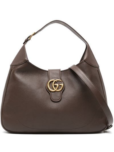 Gucci Large Aphrodite Shoulder Bag In Brown | ModeSens