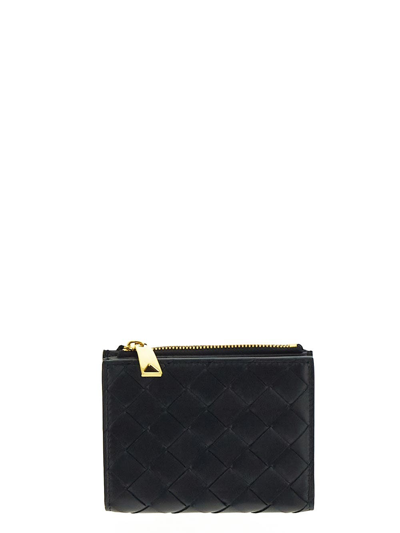 Bottega Veneta Small Intrecciato Bi-fold Zip Wallet | ModeSens