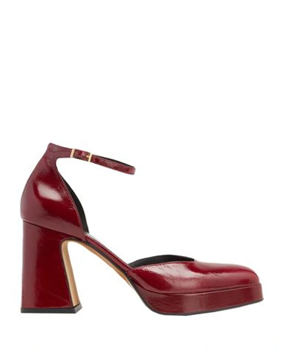 8 By Yoox Leather Platform Tall Pumps Woman Pumps Burgundy Size 11 ...