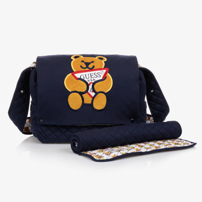 Guess Navy Blue Teddy Bear Changing Bag (37cm) | ModeSens