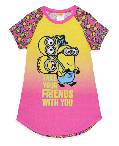 Despicable Me Girls Minions Take Your Friends With You Pajama Nightgown ...