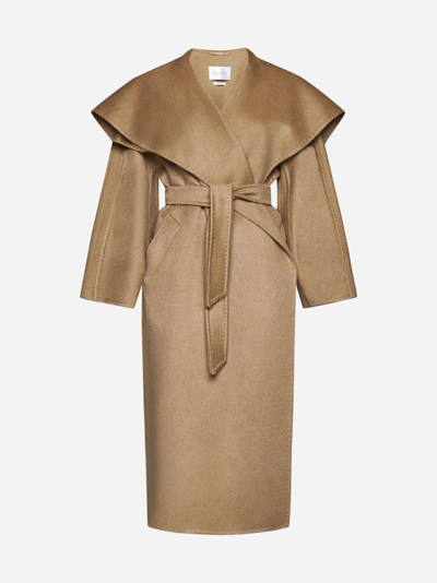 Max Mara Rienza Cashmere Wrap Coat In Malt | ModeSens