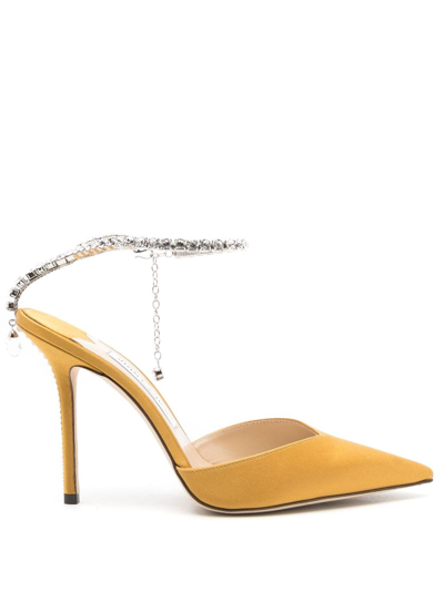 Jimmy Choo Saeda 100mm Pumps In Yellow | ModeSens