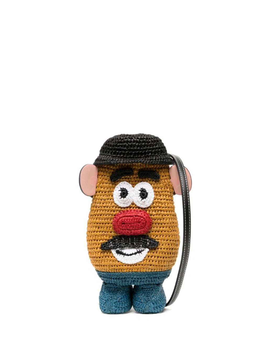 Anya Hindmarch Mr Potato Head Raffia Cross-body Bag In Brown | ModeSens