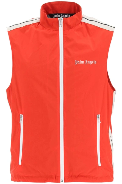 Palm Angels Sports Vest With Logo In Red Off White (red) | ModeSens