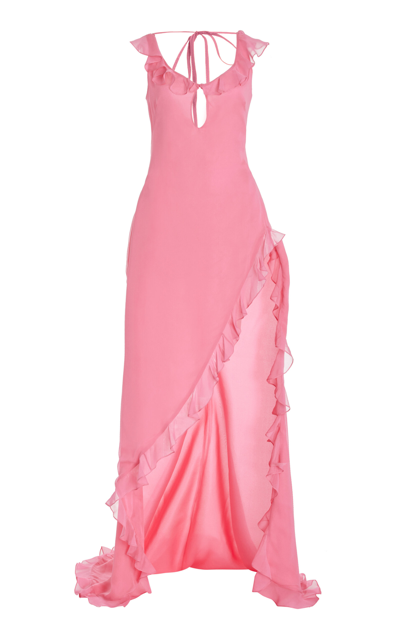 Mirror Palais Exclusive The Sunset Silk Gown In Pink | ModeSens