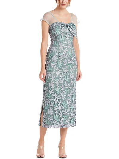 Js Collections Womens Overlay Midi Semi-formal Evening Dress In Green ...