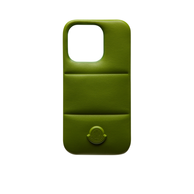 Moncler Quilted Leather Phone Case Green | ModeSens
