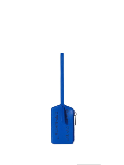 Off-white Zip Tie Card Case In Blue | ModeSens