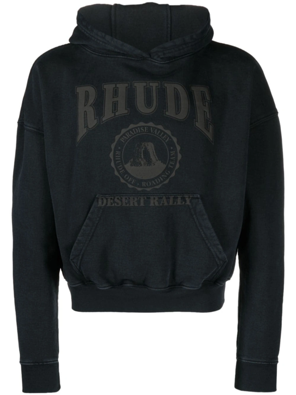 Rhude Organic Cotton-blend Hoodie With Logo In Black | ModeSens Rhude Organic Cotton-blend Hoodie With Logo In Black | ModeSens