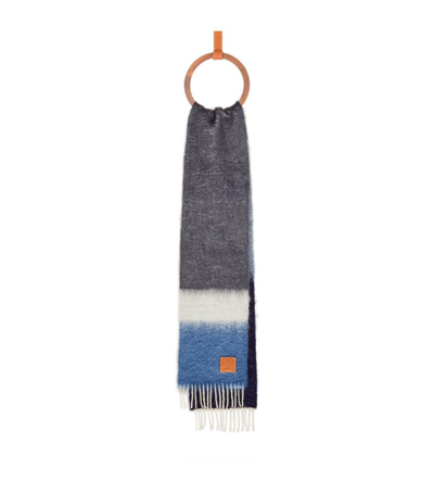 Loewe Striped Scarf In Navy_blue_multicolor | ModeSens