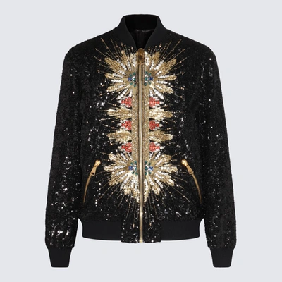 Balmain Sequin-embroidered Bomber Jacket In Gold | ModeSens