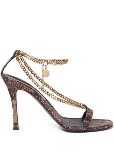 Stella Mccartney Stella 100 Recycled Snake-print Chain-strap Sandals In ...