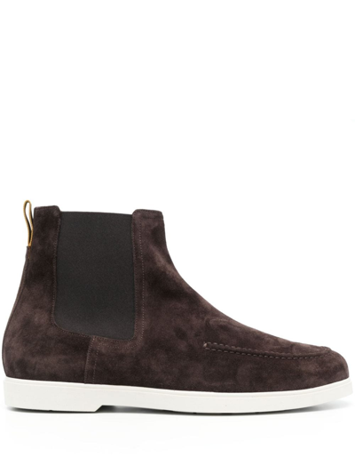 Moorer Suede Ankle Boots In Brown | ModeSens