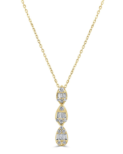 Sabrina Designs 14k 0.24 Ct. Tw. Diamond Drop Pendant Necklace | ModeSens