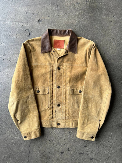 Pre-owned Rrl Ralph Lauren Rrl Roughout Suede Type Ii Jacket In Brown ...