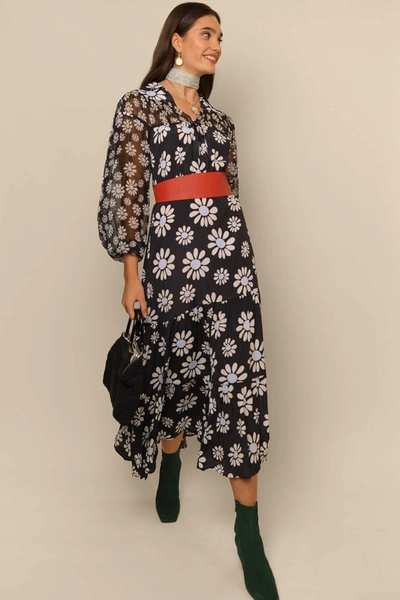 Rixo London Block Daisy In Black | ModeSens