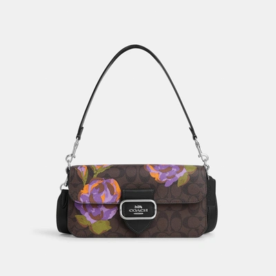 Coach Outlet Morgan Shoulder Bag In Signature Canvas With Rose Print In ...