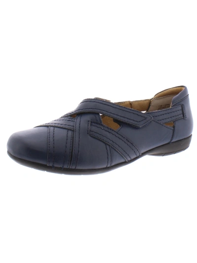 Array Shannon Womens Leather Slip On Flats In Blue | ModeSens