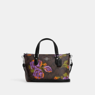 Coach Outlet Mini Gallery Crossbody In Signature Canvas With Rose Print ...