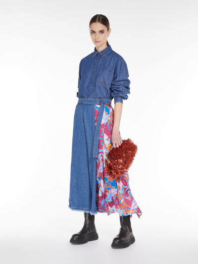 Max Mara Denim Shirt In Navy | ModeSens
