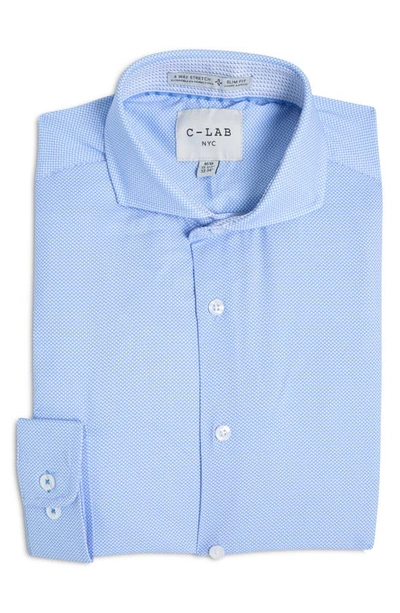C-lab Nyc Slim Fit 4-way Stretch Dress Shirt In Light Blue | ModeSens
