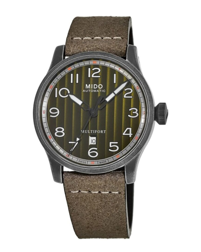 Mido Men's Multifort 44mm Automatic Watch In Black | ModeSens
