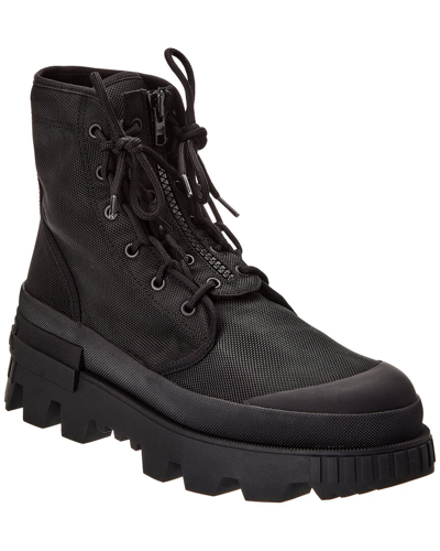 Moncler Hyke Desertyx Canvas And Rubber Ankle Boots In Black Moncler Hyke Desertyx Canvas And Rubber Ankle Boots In Black