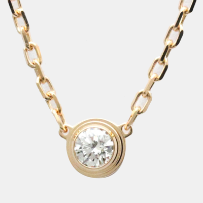 Pre-owned Cartier Diamants Légers 18k Rose Gold Diamond Necklace | ModeSens