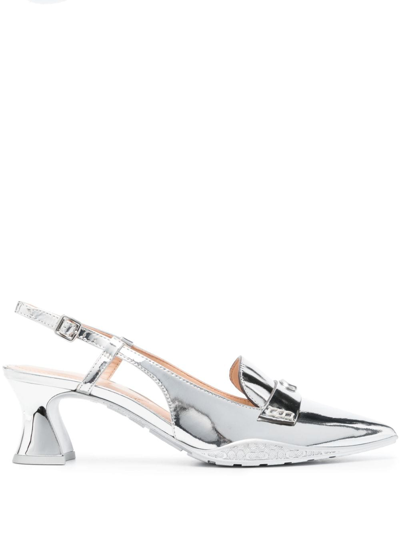 Coach Nikola Slingback Pumps In Silver | ModeSens