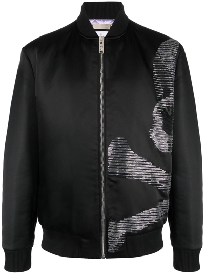 Philipp Plein Skull&bones Satin-finish Bomber Jacket In Black | ModeSens