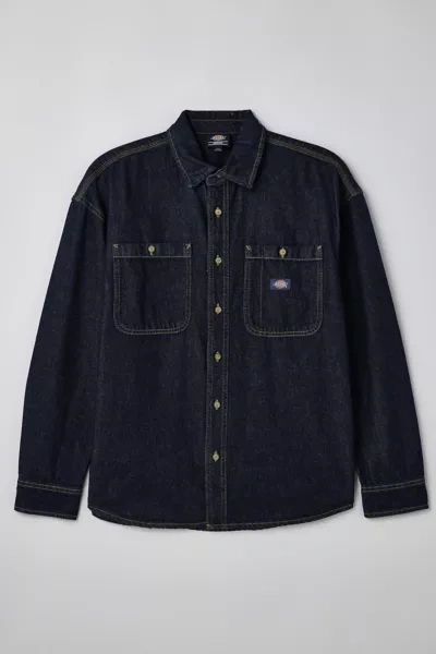 Dickies Houston Denim Long Sleeve Denim Shirt In Rinsed Denim | ModeSens
