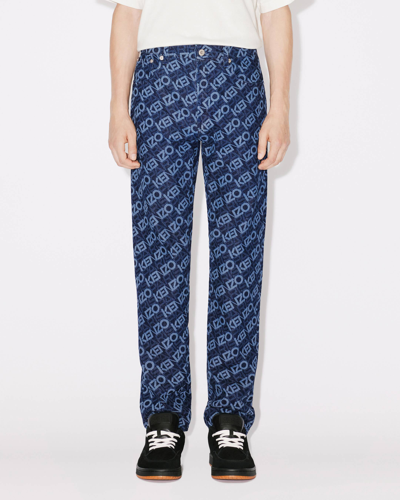 Kenzo Monogram Bara Slim-fit Jeans Rinse Blue Denim Mens | ModeSens