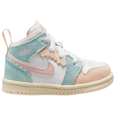 Jordan Kids' Girls 1 Mid Se Edg In White/pink Oxford/jade Ice | ModeSens