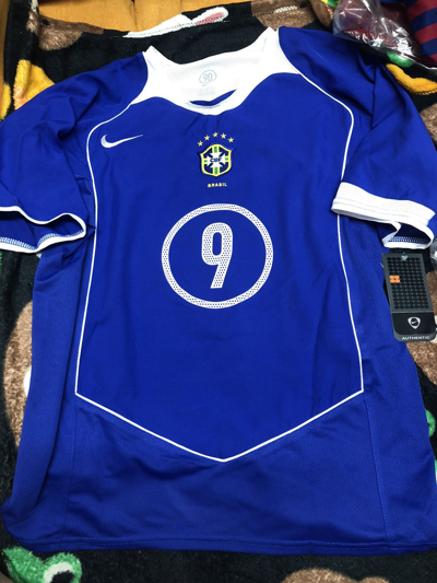 Pre-owned Nike X Soccer Jersey (blokecore)brazil 04/05 Away Shirt 9 ...