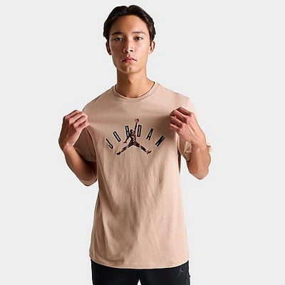 Nike Jordan Men's Flight Mvp Jumpman Logo T-shirt In Hemp/black | ModeSens