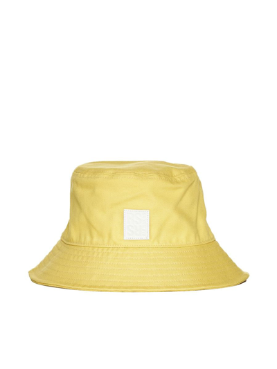 Raf Simons Logo Patch Bucket Hat In Yellow | ModeSens