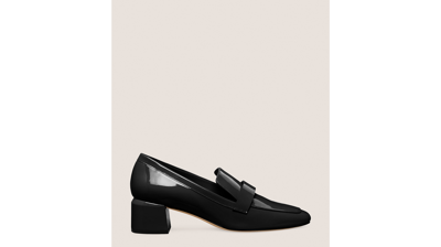Stuart Weitzman Wylie 45 Block Loafer The Sw Outlet In Black | ModeSens